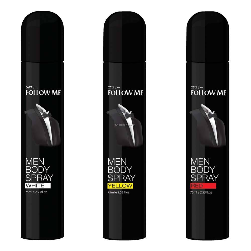 Follow Me Men Body Spray Red / Yellow / White ( 75 ml )