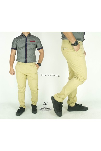 CY 0133 [ KHAKIS ] CASUAL OFFICE KPOP SLIM KOREA PANTS SELUAR PLUS SIZE ...