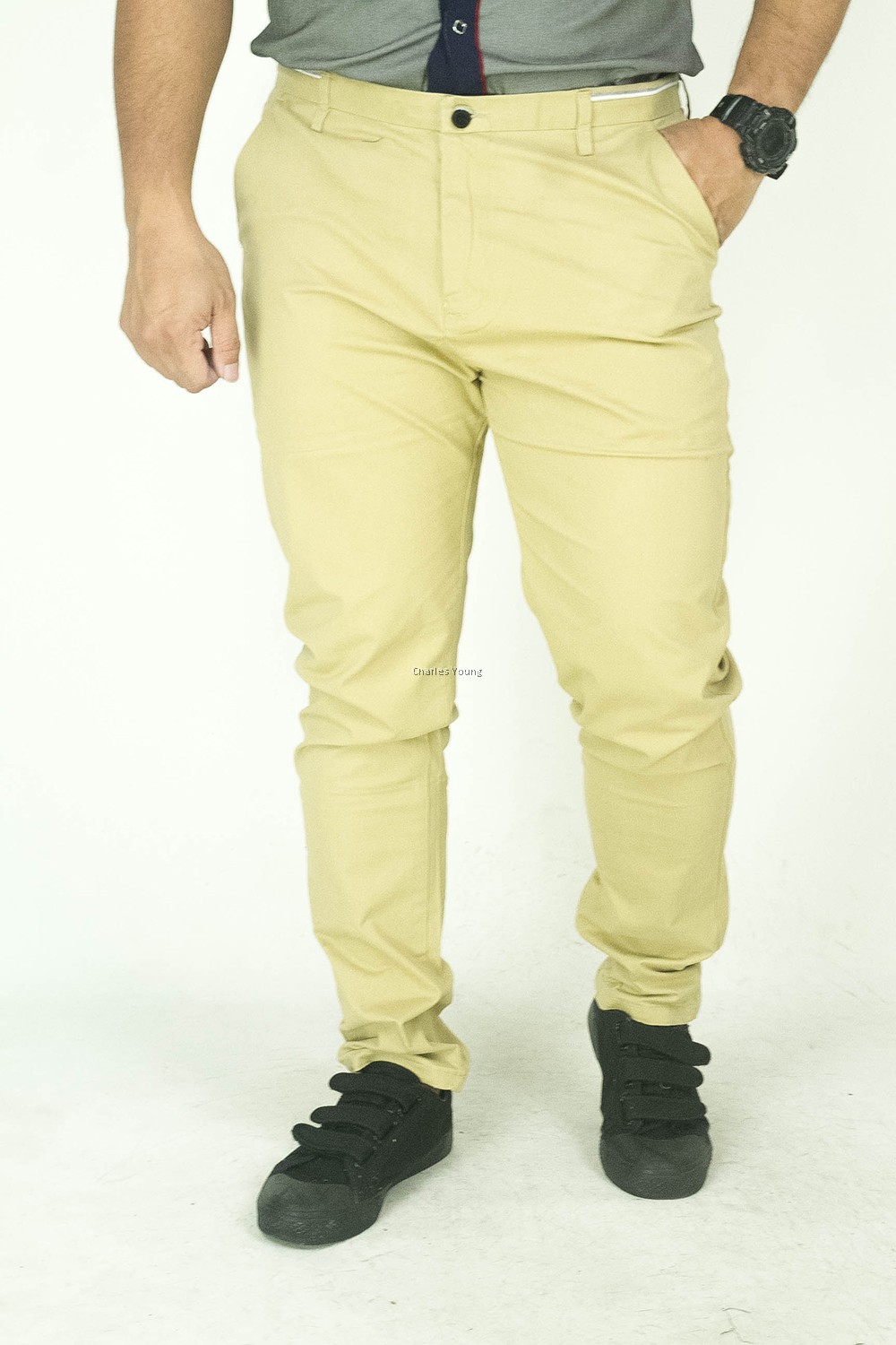 CY 0133 [ KHAKIS ] CASUAL OFFICE KPOP SLIM KOREA PANTS SELUAR PLUS SIZE ...