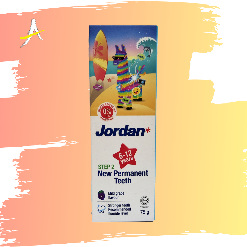 Jordan Step 2 New Permanent Teeth Toothpaste 75g (6-12Years)
